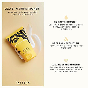 PATTERN Beauty by Tracee Ellis Ross Texture Travel Kit for Curly & Coily Hair, 3a-4c, Includes 3 oz Leave-In Conditioner, 3 oz Intensive Conditioner, 3 oz Cleansing Shampoo