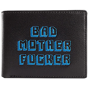 Miramax, LLC Officially Licensed Black/Blue Embroidered Bad Mother Leather Wallet