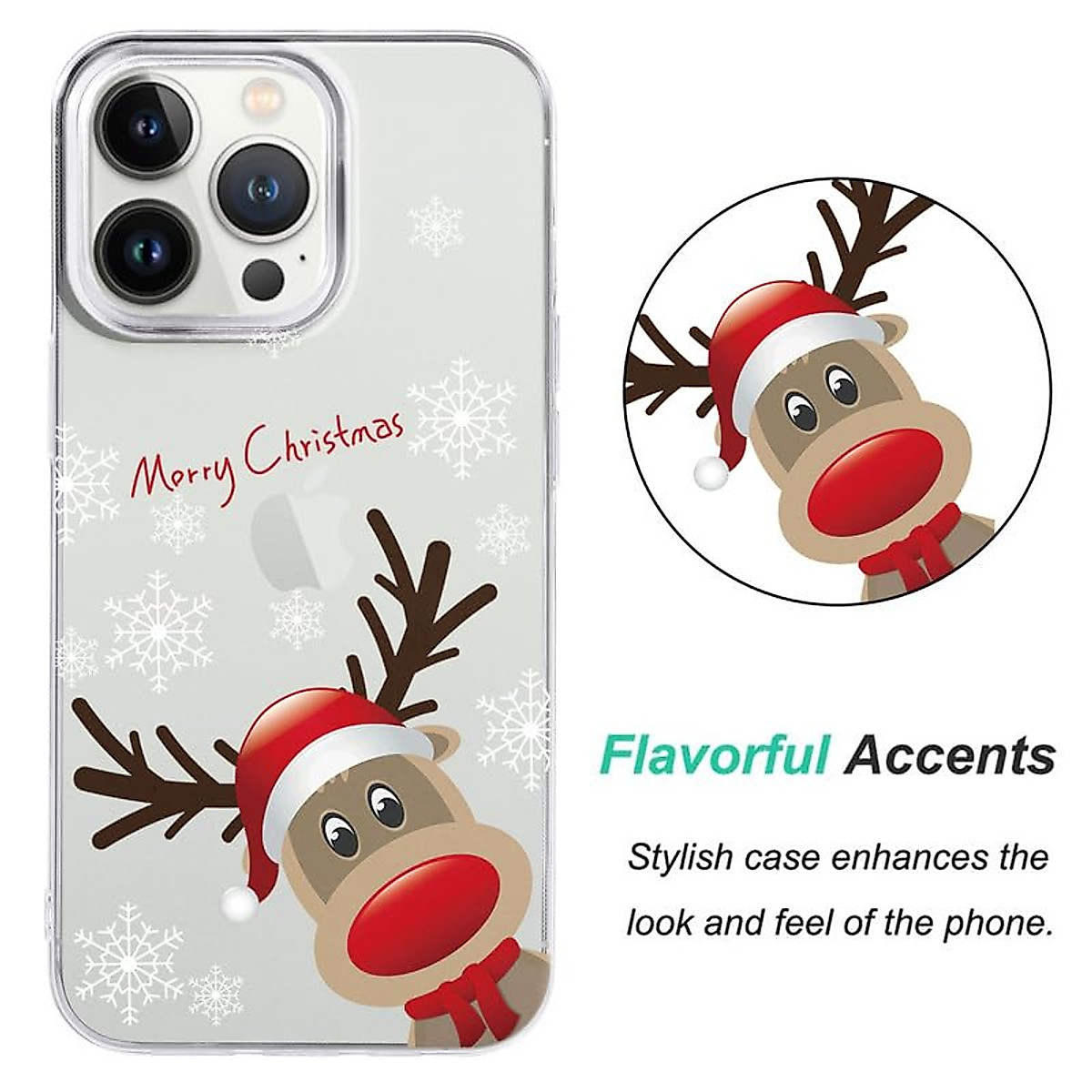 Pnakqil Christmas Phone Case for Samsung Galaxy S9 Plus 6.2'', 3 Packs Clear Transparent Soft Silicone Cover with Santa Claus Elk Cartoon Cute Design Pattern Slim Protective Girls Gift, 29