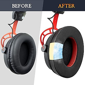 SOULWIT Cooling Gel Replacement Earpads for HyperX Cloud 1/I/2/II/3/III/Pro/Core/Alpha/Alpha S/Flight/Stinger/Mix/CloudX/CloudX Chat, Ear Pads Cushions with Softer High-Density Foam