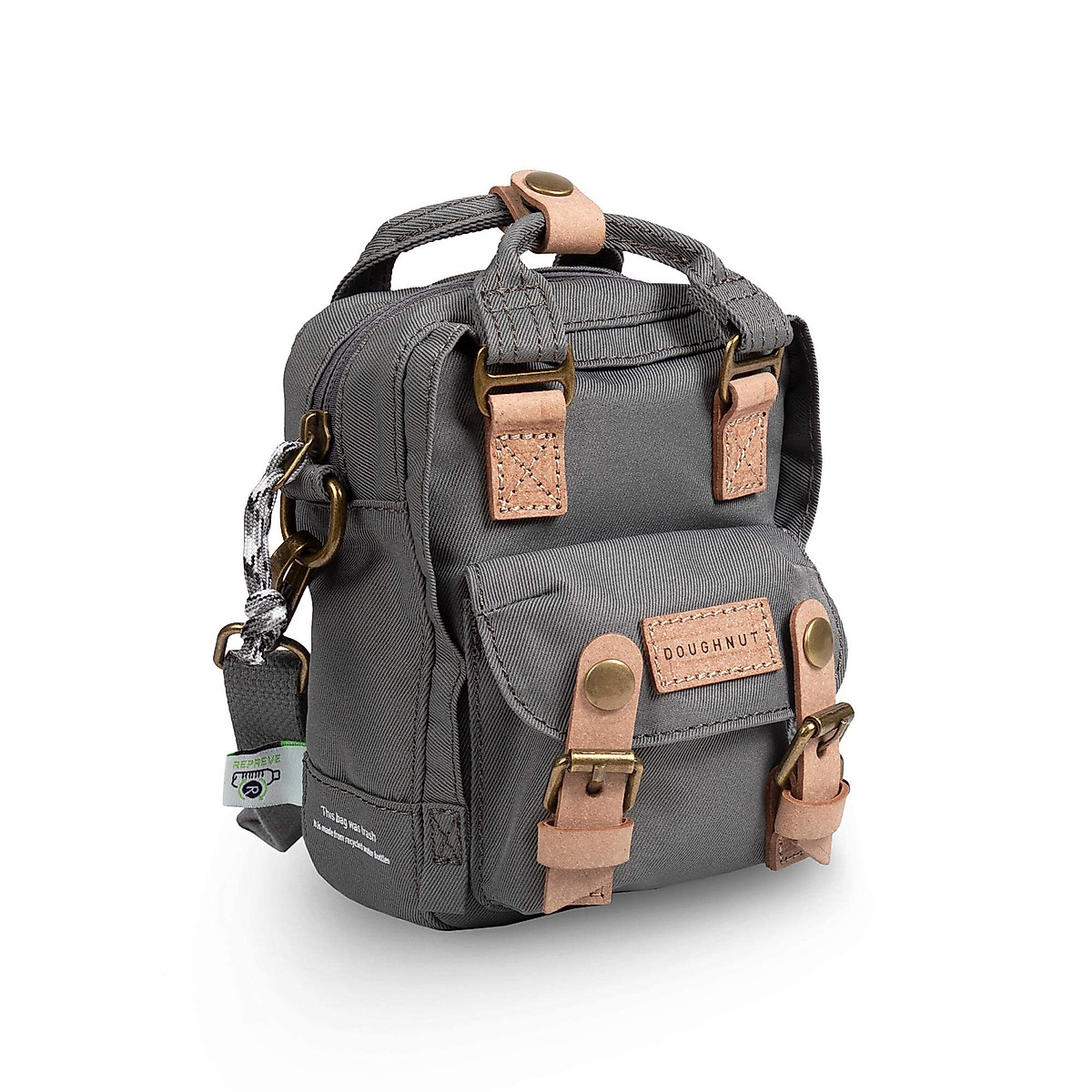 Doughnut Macaroon Tiny Reborn series 1L Women Girl Casual Crossbody Cell Phone Bag Purse Handbag (Grey)