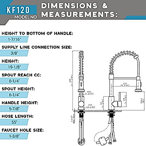 Strictly Sinks Kitchen Faucet with Pull Down Sprayer-Contemporary Design Single Handle High Arc Spring Faucet–Dual Function Spray Head with 360 Swivel Spout-Towel Bar Sink Faucet (Copper)