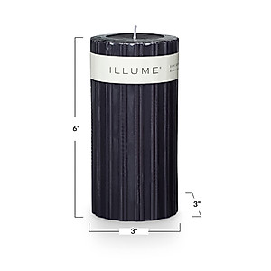 ILLUME Beautifully Done Medium Fragranced Pillar Candle, BlackBerry Absinthe