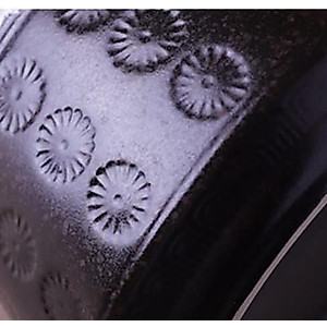 123Arts Ceramic Utensil Holder Relief Flower Cooking Utensil Caddy Organizer