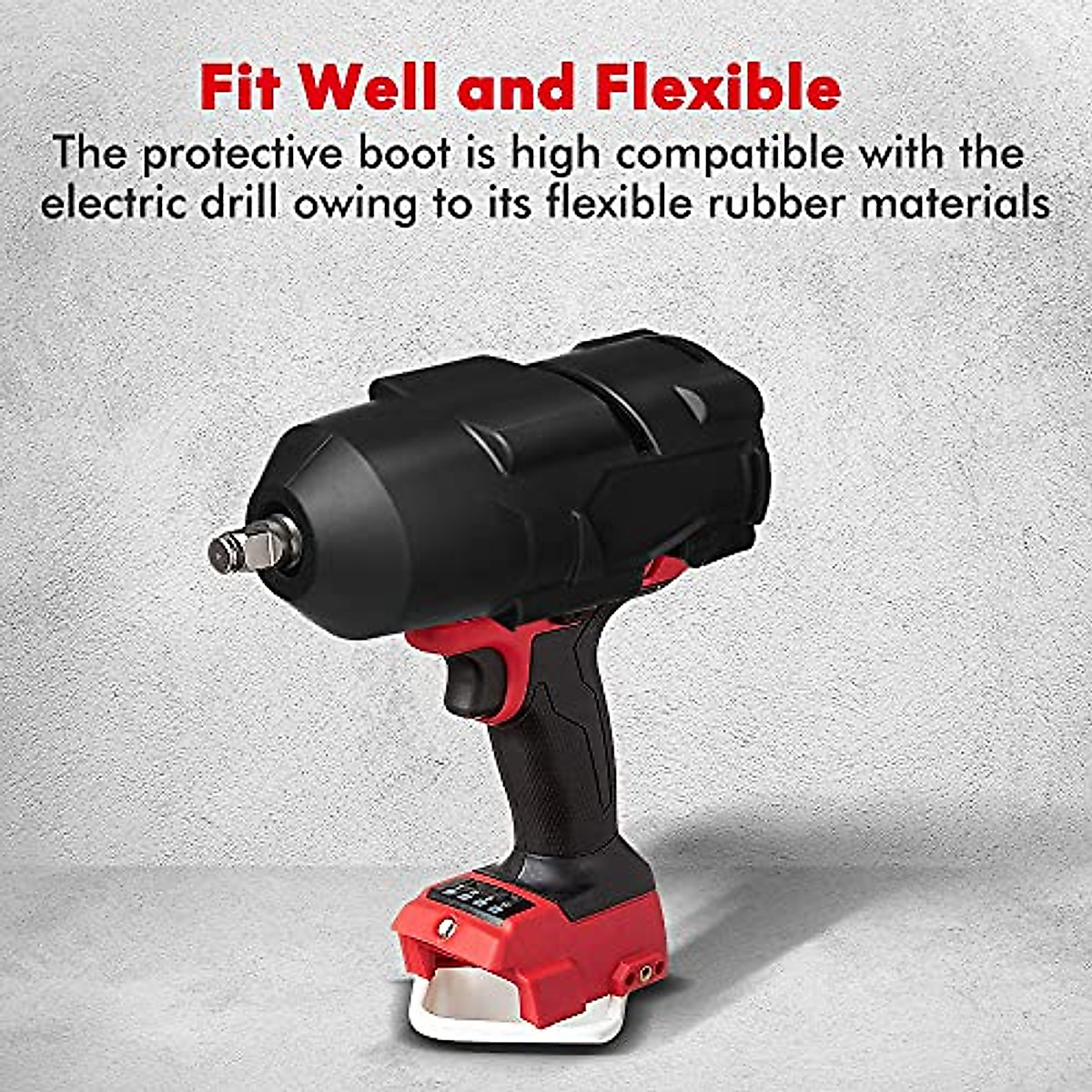 Impact Protective Boot, Electric Tools 49-16-2767 High Torque Impact Wrench Boot, 2767 Boot Compatible for Milwaukee M18 FUEL 1/2 & Milwaukee Protective Boot 2767-20 & 2863-20