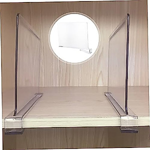 Parliky 2pcs Wardrobe Partition Drawer Dividers Shelf Separator Clear Clothes Organizer Book Dividers for Shelves Shelf Divider Clear Closet Organizer Drawer Separators Transparent Acrylic
