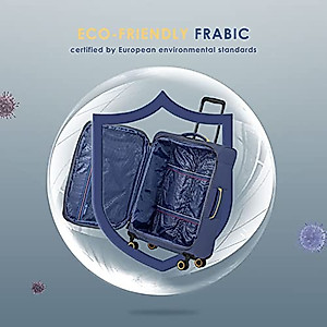 Verage Cambridge Lightweight 2 Piece Luggage Sets,Softside Expandable Spinner Wheel Suitcase,Navy,2-Piece Set(20/24)