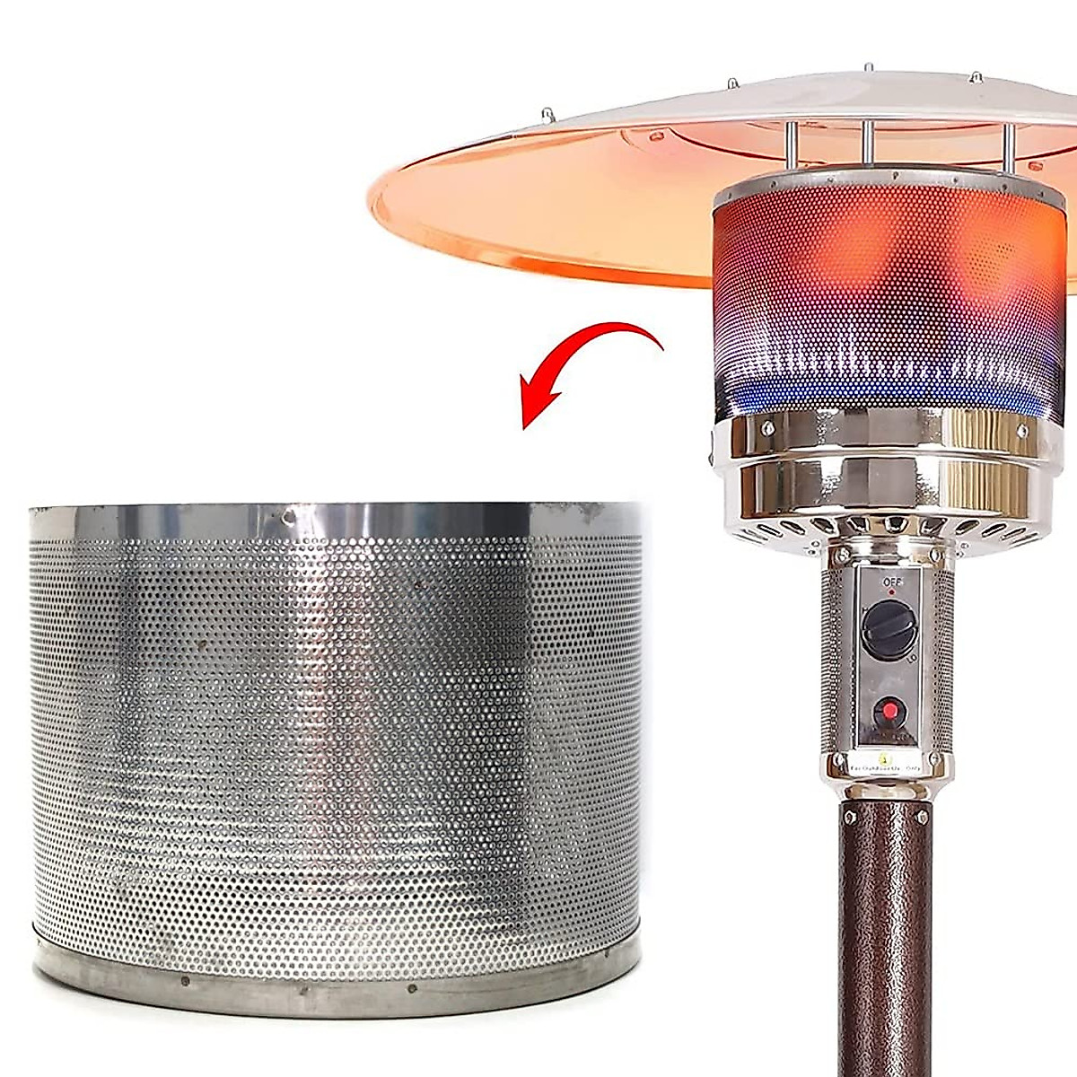 Fei Mei Patio Heater Emitter Screen - Gas Patio Heater Replacement Parts Stainless Steel Patio Heater Heating Net Accessories for Propane Patio Heater (Color : 260mm)