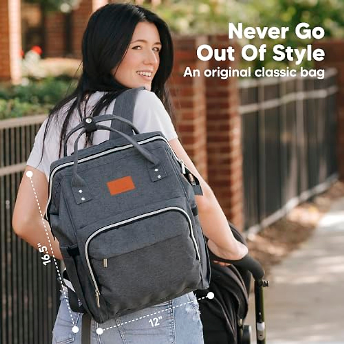 KeaBabies Baby Diaper Bag Backpack - Baby Bag for Boys,Girls, Waterproof Multi Function Baby Backpack, Large Diaper Bags for Baby Girl, Baby Boy, Travel Diaper Bag with Changing Pad (Mystic Gray)