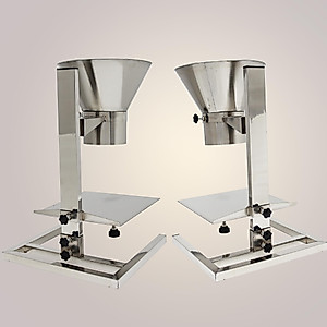 HQHAOTWU Stainless Steel Funnels ​with Support Stand Dispensing Funnel Stainless Steel Feeding Hopper for Powder Paste Liquid and Granule 5.5 in