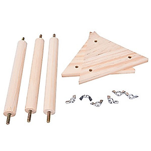 Ioffersuper Parrot Stand Pole Parrot Macaw Budgies Table Training Perch Stand Toy Bird Stand Sand Perch Toy Parakeet Paw Grinding Stick