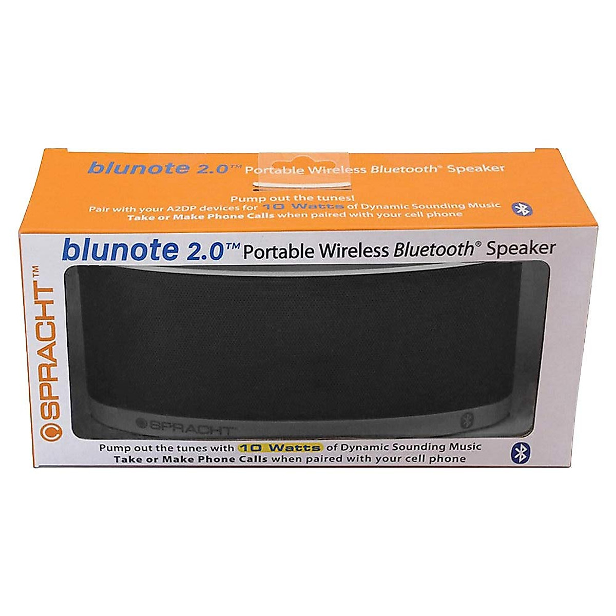 Spracht BluNote 2.0 Portable 10-Watt Wireless Bluetooth Speaker for Music and Voice