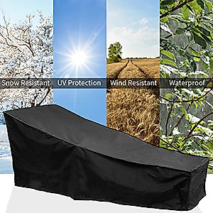 Fellie Cover 82-inch Patio Chaise Lounge Covers, Durable Outdoor Chaise Lounge Covers Water Resistant