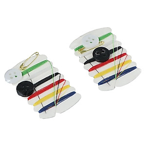 HomeSoGood 100Sets Mini Travel Sewing Sets with Needles,Thread,Buttons and Pins for Hotel and Travel Essentials (6 Colors)