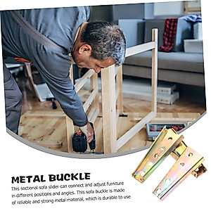 GRIRIW 4 Pairs Sofa Sleeper Sectional Metal Bedframe Sofa Sleeper Couch Interlocking Sofa Buckle Sectional Sofa Sectional Sofa Connector Fixing Furniture Connector Replacement Couch Bolt