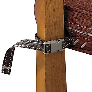 Classic Accessories Montlake FadeSafe Water-Resistant 15 Dia x 2 Inch Patio Dining Seat Cushion, Heather Henna Red, Patio Furniture Cushions