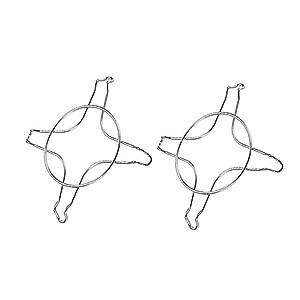 RORPOIR 2pcs Gas Stove Bracket Wok Pan Support Stand Milk Pot Grate Gas Stove Trivet Stainless Steel Saute Pan Oven Pans Kitchen Utensil Holder Gas Stove Support Rings Gas Stove Supports