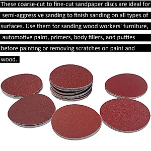 SACKORANGE 100 PCS 5" PSA Sanding Discs -20 Each of 60, 80, 120, 180, 240, Grit- 5 Inch Self Adhesive Stickyback Sandpaper Discs for DA Sander, Sand Automotive Car Paint, Woodworking Wood, Metal