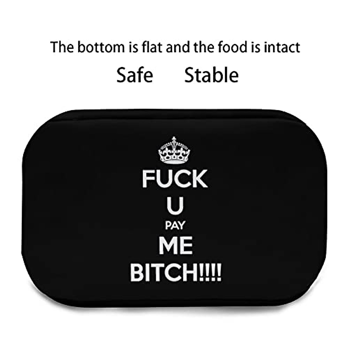 Fuck U Pay ME Bitch Printed Lunch Box Tote Bag with Handles and Shoulder Strap for Men Women Work Picnic