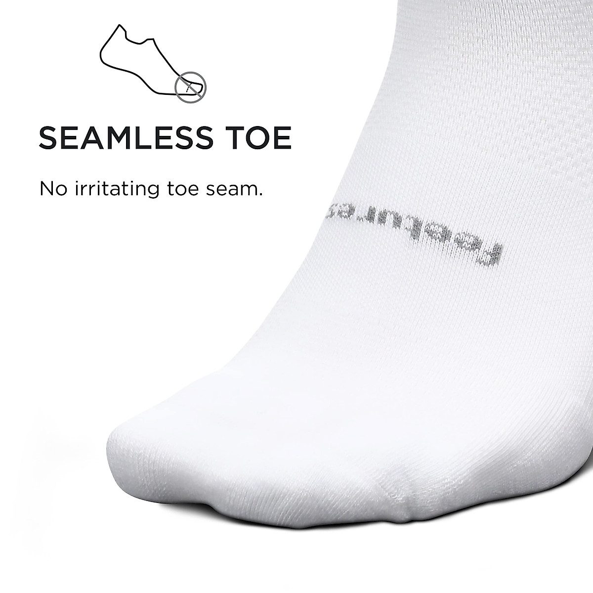 Feetures Unisex High Performance Cushion Crew Sock (Large, White)