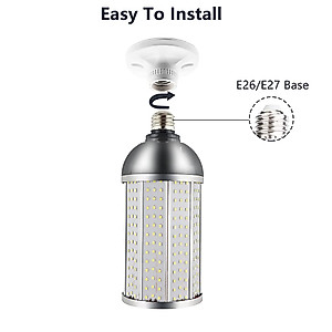 Intpro LED Light Bulb Garage Light Corn Bulb Super Bright Cob Light 60W 7000lm E26 Daylight 5000K 550W Equivalent 2Pack for Indoor Garage Light Basement Barn High Bay