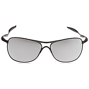 Oakley Men's OO4060 Crosshair Metal Aviator Sunglasses, Matte Black/Prizm Black, 61 mm