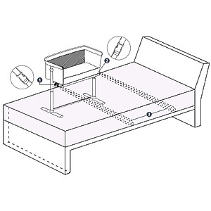 RONBEI Bassinet for Baby, Baby Bassinet Bedside Sleeper, Baby Bed to Bed, Adjustable Portable Crib for Infants, Baby Boys, Baby Girls (Light Gray)