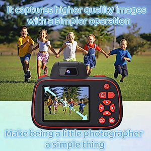 COSMER Kids DSLR Camera,Digital Video Camera for Kids with Rotable Zoom Lens,Best Christmas Birthday Gifts for 4 5 6 7 8 9 10 11Years Old Boys Girls,with 64G SD Card