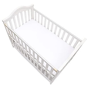HBHLFZ Luxury Soft 100% Crib Bamboo Sheets for Baby Boys Girls -Baby Crib Sheet Neutral for Standard Crib Mattress & Toddler Bed Mattress, Soft and Safe Deep Pocket Fitted Sheet, White