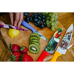 CHEF'S VISION Wildlife Knife Set Bundle With Matching Wildlife BladeKeeper Blade Covers