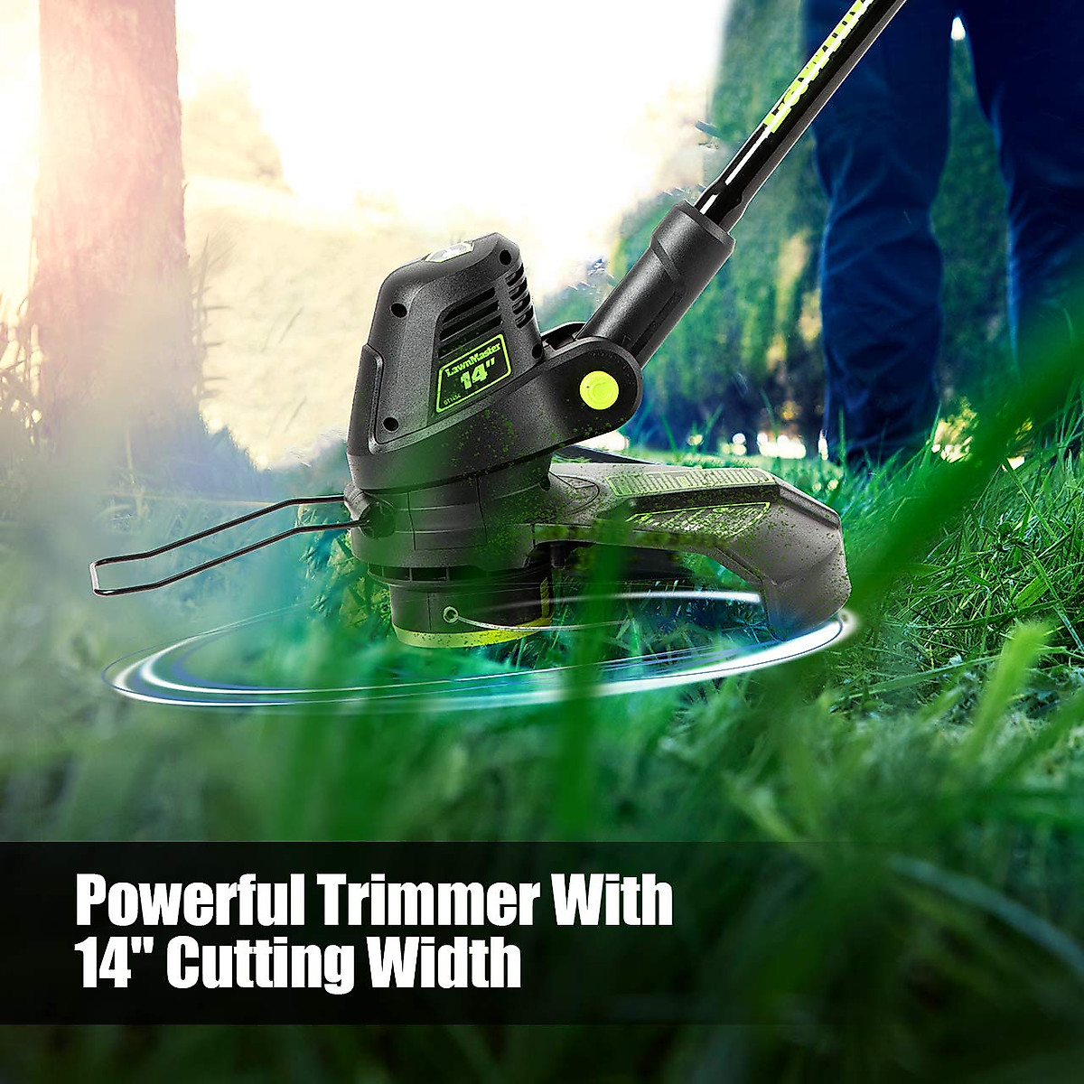 LawnMaster GT1454 Electric String Trimmer 5.5Amp 14-Inch Corded Grass Trimmer