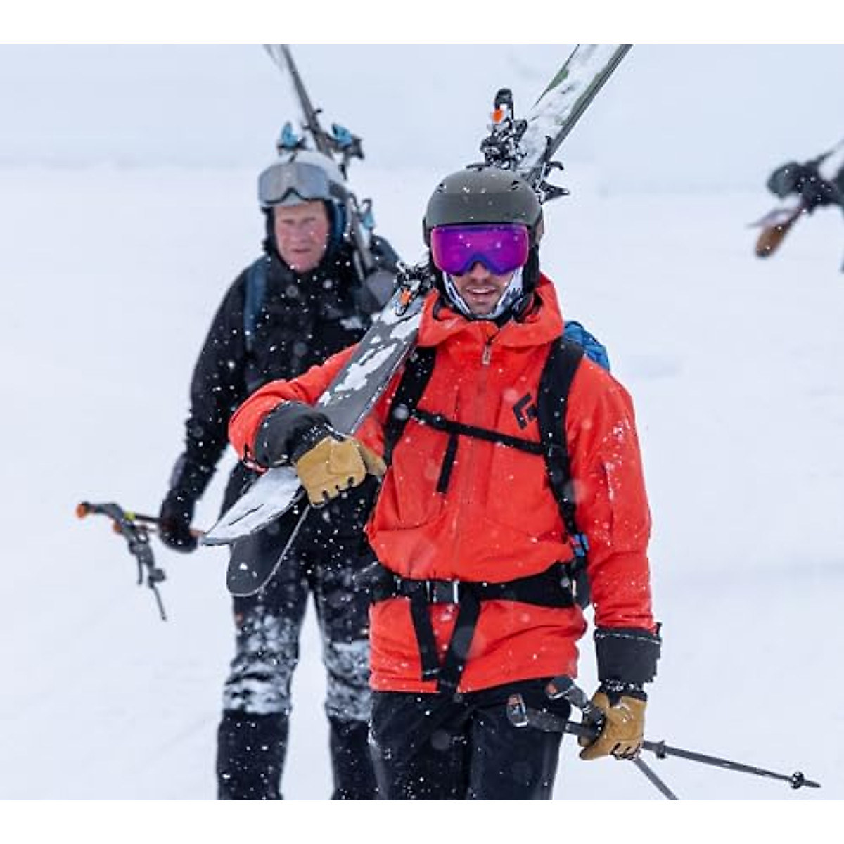 Giro Grid Spherical Ski Helmet - Snowboard Helmet for Men & Women - Metallic Coal/Tan - M (55.5-59cm)