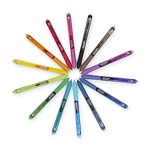 Paper Mate Inkjoy Gel Retractable Gel Ink Pens, Pack of 10 (Green, Medium Point)