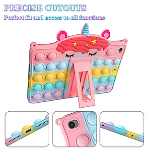 WESADN for iPad Mini 5 Case for iPad Mini 4 Case with Kickstand for Girls Women Silicone Fidget Bubble Case Cute Pop Protective Holder Tablet Cover for iPad Mini 5th 4th Generation 7.9 inch