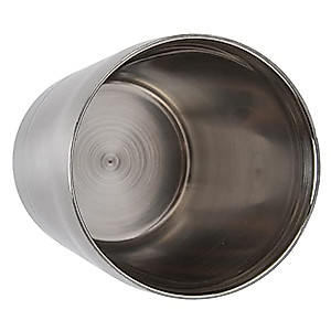 Anti Scald Stainless Steel Cup, Safe Clean Metal Beer Cup Wine Cups Stylish Simple Heat Insulation Durable for Bar(Natural small size 263ml)