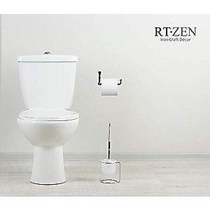 RTZEN Wrought Iron Bathroom Accessories Set, Decorative Hand Towel Bar and Toilet Paper Holder