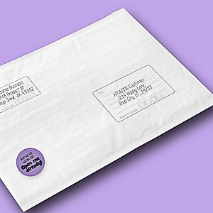 Open Me Already! Thank You Customer Appreciation Sticker Labels for Small Businesses, 60 1.5" Circle Stickers by AmandaCreation, Great for Envelopes, Postcards, Direct Mail, & More!