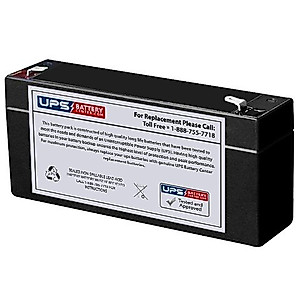 Compatible replacement for Yuasa NP2.8-6 6V 3Ah Battery with F1 Terminals by UPS Battery Center