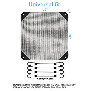 Aucanla Air Conditioner Cover for Outside Units,32" x 32" Central AC Covers , Top Universal Mesh Cover Defender for All Seasons