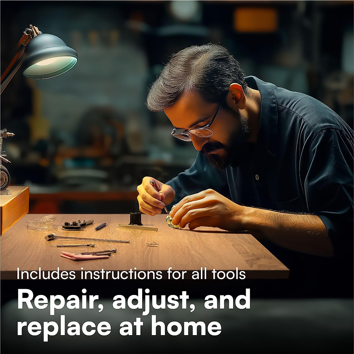 H&S Alliance Watch Repair Tool Kit - Watch Link Removal Kit - Tools & Kits for Sizing w Pin & Back Removal - Case Opener - Resizing Strap Band Adjustment - Link Remover - Box Case