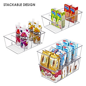4 pack pantry organization and storage and 8 pack refrigerator organizer