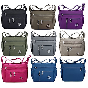 Fabuxry Purses and Shoulder Handbags for Women Crossbody Bag Messenger Bags (Purple)