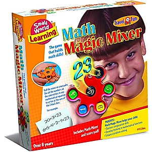 Small World Toys Math Fidget Toys for Kids 8–12, Math Magic Mixer Educational Games with Math Dice and Score Pad, Handheld Games for Kids, Fidget Game Math Manipulatives Learning Games