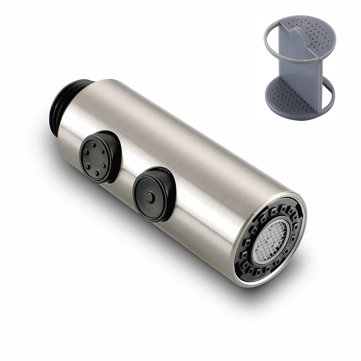 PULL Down kitchen faucet spray head G1/2 male or 13/16inch 2 Functions kitchen faucet head Replacement Part Pull Out Spray Head Kitchen Faucet Compatible for kraus/Giagni facuet brands Brushed Nickel