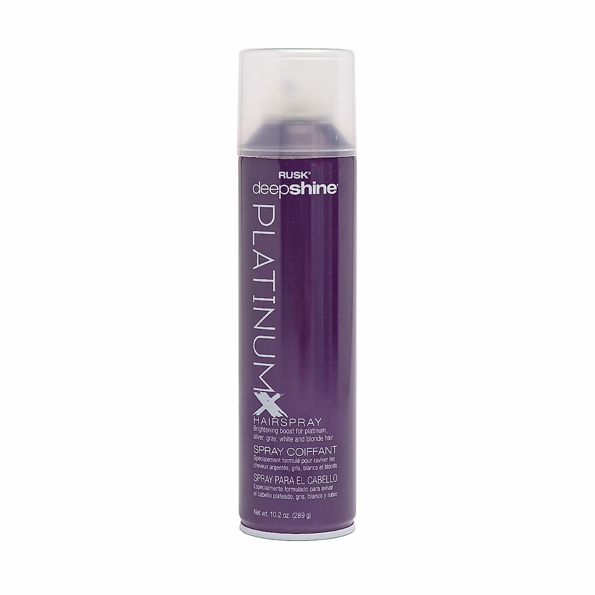 RUSK Deepshine PlatinumX Hairspray, Fast-Drying Finishing Spray, All-Day Humidity Resistance Provides Strong Hold, Shape, and Body for a Shiny Look, 10.2 oz.