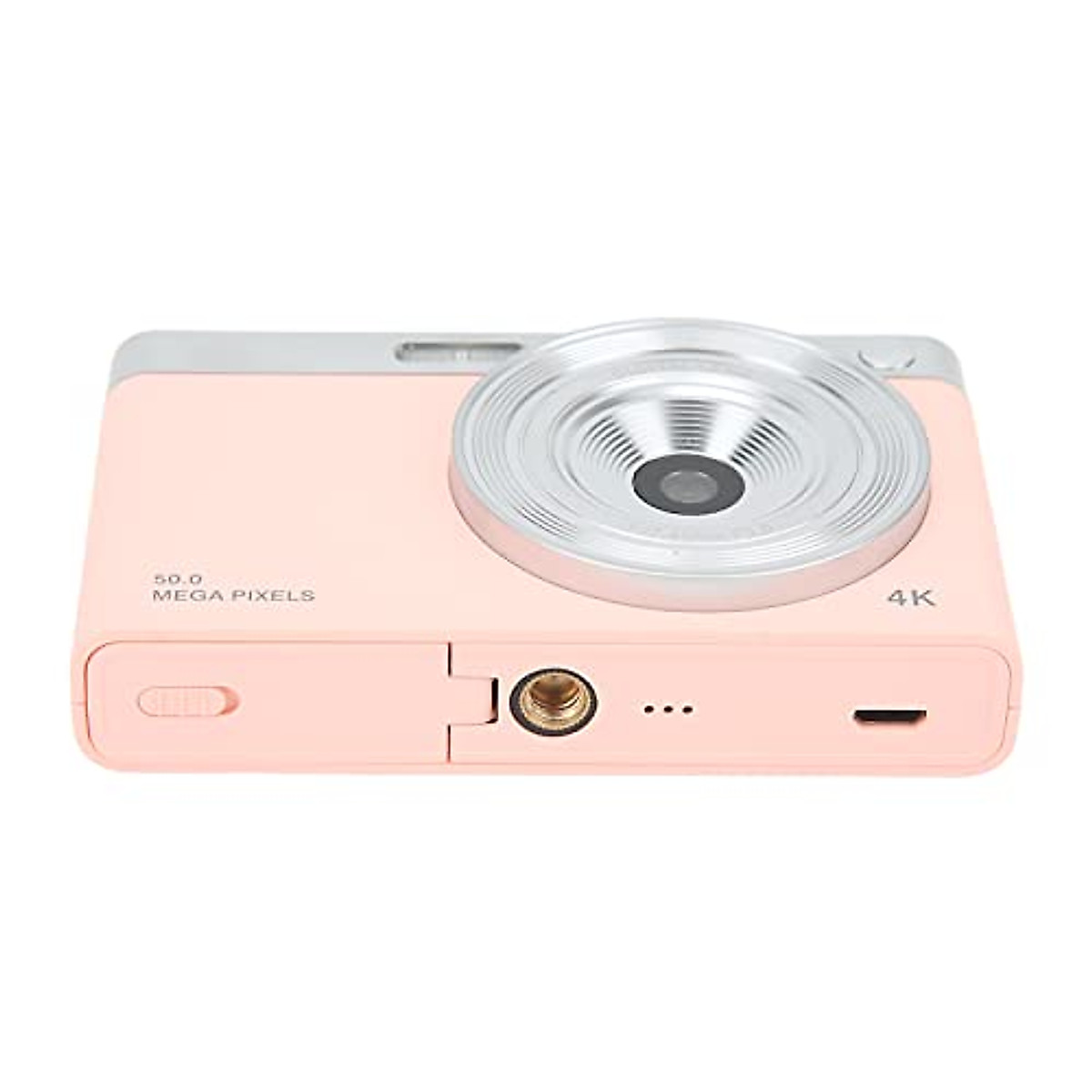 Kids Digital Camera, 2.88in IPS HD Video Camera Beginners 4K Vlogging Camera Autofocus with 50MP 16X Zoom, Built in LED Fill Light, Rechargeable Students Pocket Camera, for Kids Student Gift(Pink)