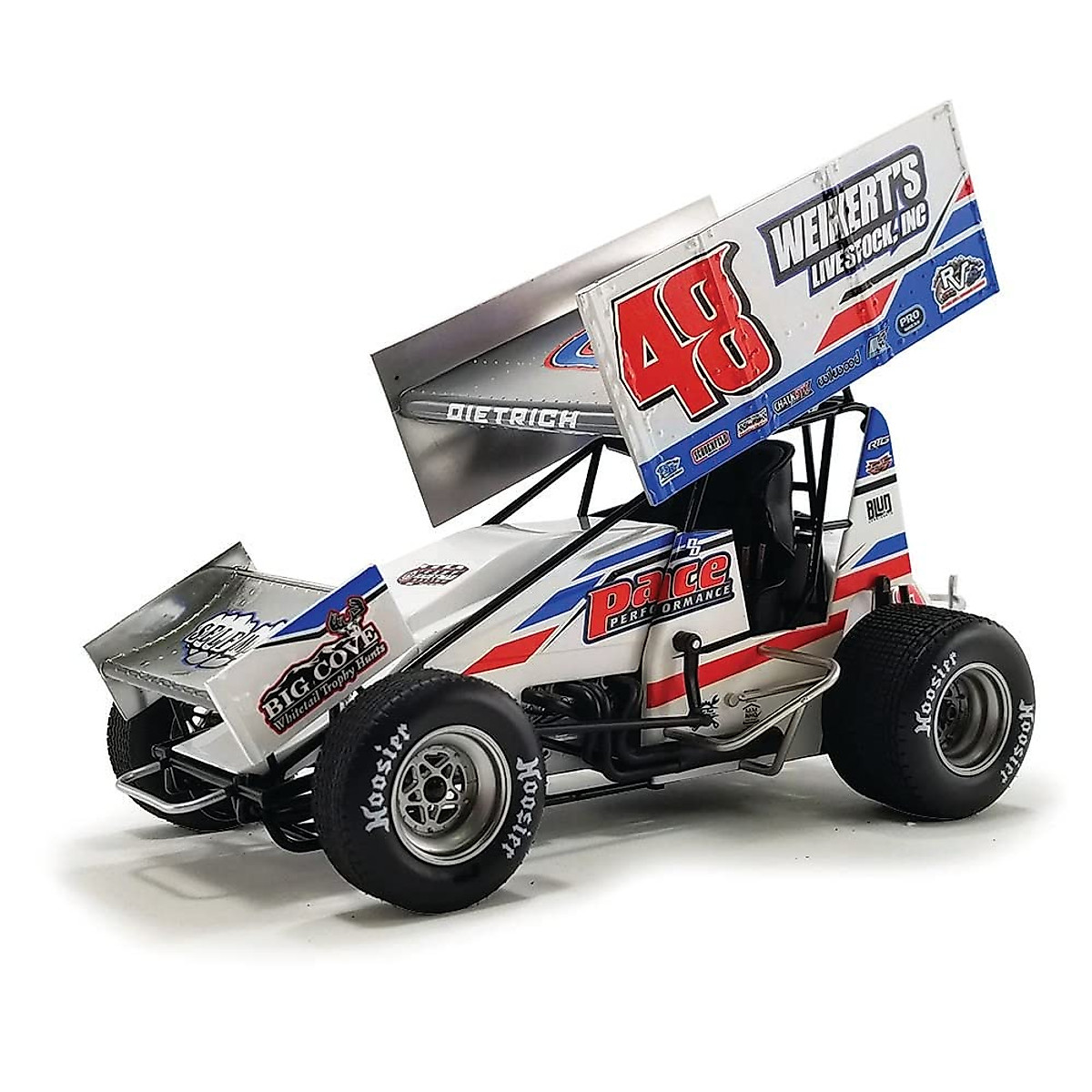 Winged Sprint Car #48 Danny Dietrich Weikert's Livestock Gary Kauffman Racing World of Outlaws (2022) 1/18 Diecast Model Car by Acme A1822014