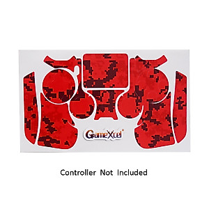 Designer Skin Compatible with PS4 Controller, Decal Sticker Compatible with Sony PlayStation 4 DualShock Controller - Digicamo Red