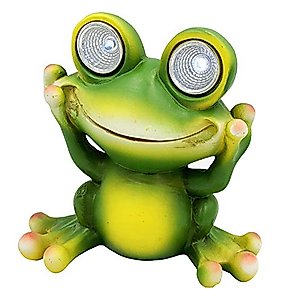 TIBLEN Solar Powered Frog Outdoor LED Garden Light Decor (Hear - NO)