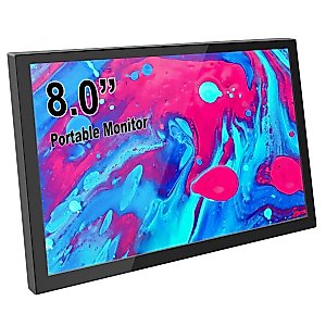 ELECROW 8 Inch Portable Monitor Small HD Monitor 1280x800 Mini Monitor for PC Laptop Compatible with Raspberry Pi Game Consoles (Not Touchscreen)